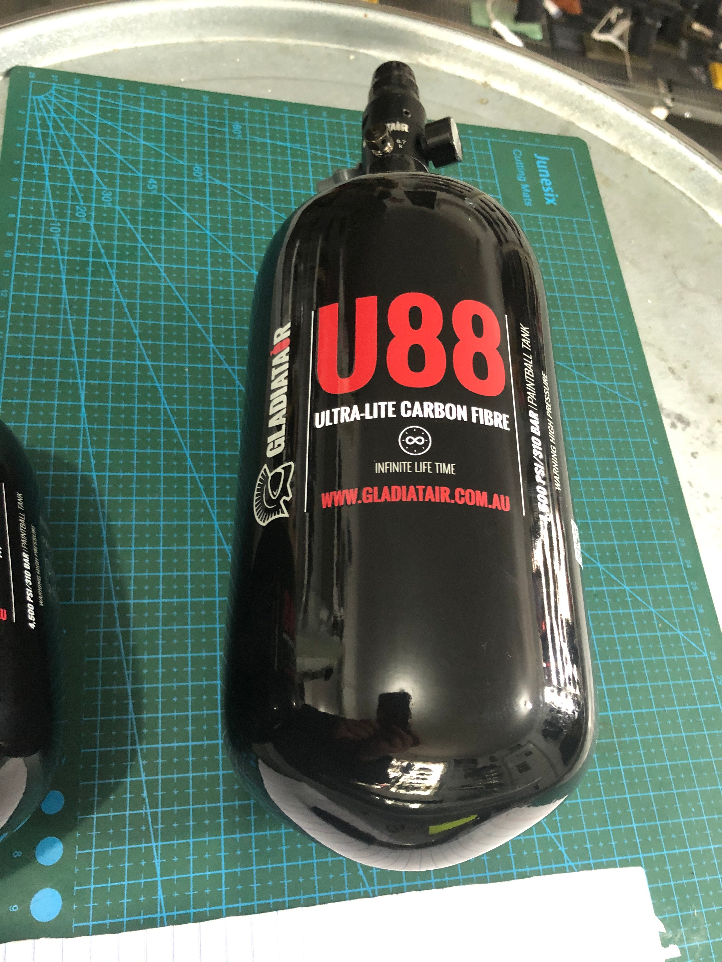 U88 -A GladiatAir Carbon Fibre Air Tank + GladiatAir Regulator – Custom Gel Blasters