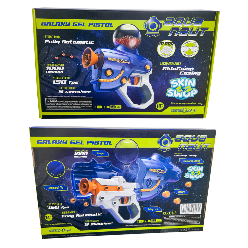 CosmoX Aquanaut Sci-Fi Pistol - Gel Blaster (Blue) – Custom Gel Blasters