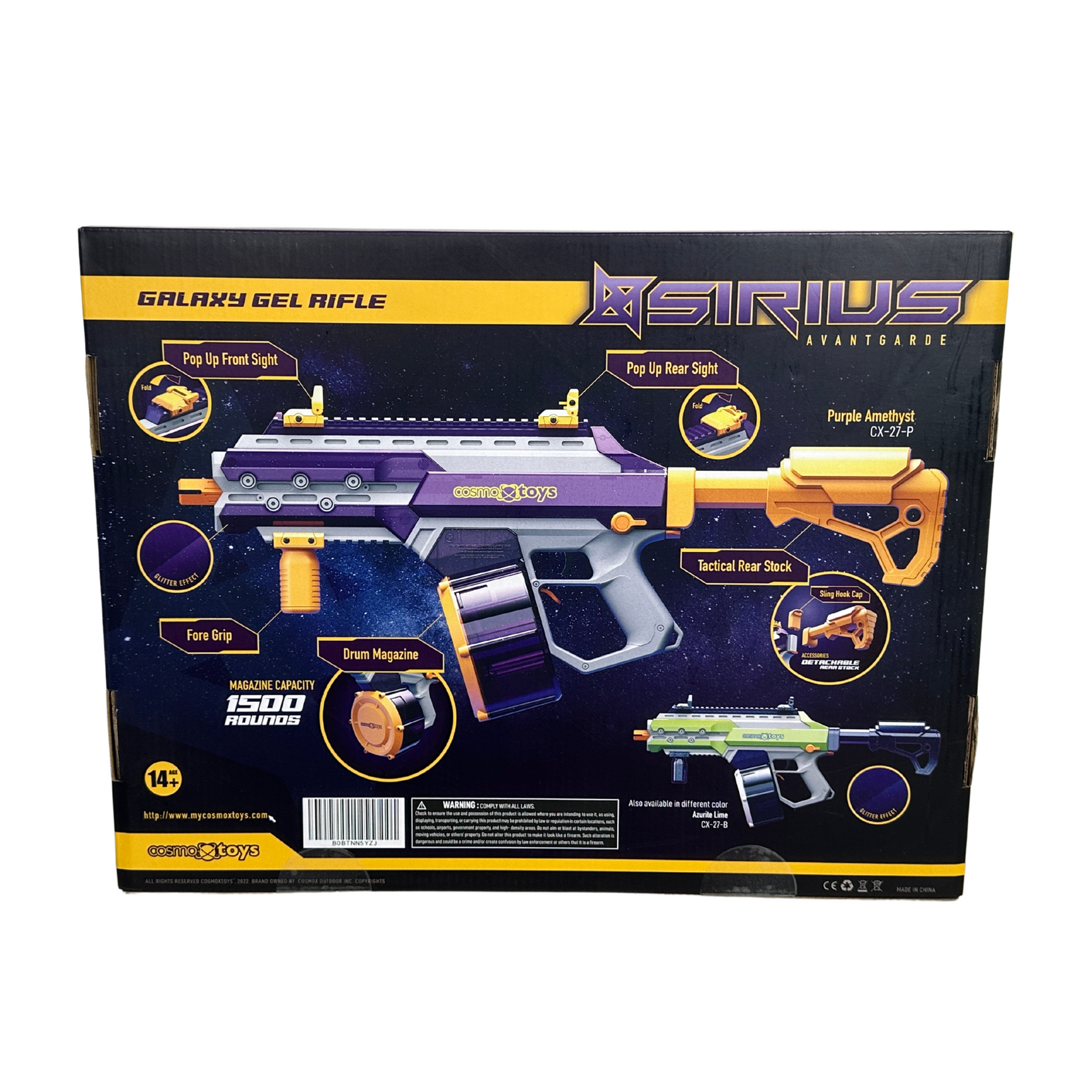 CosmoX Sirius Sci-Fi Rifle - Gel Blaster (Purple) – Custom Gel Blasters
