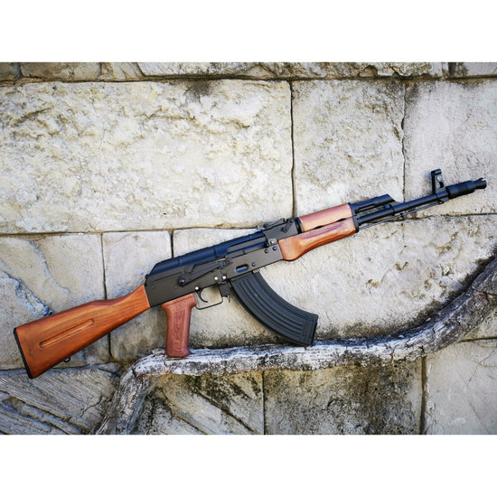 Double Bell 023 AKM AEG Gel Blaster With Real Wood – Custom Gel Blasters