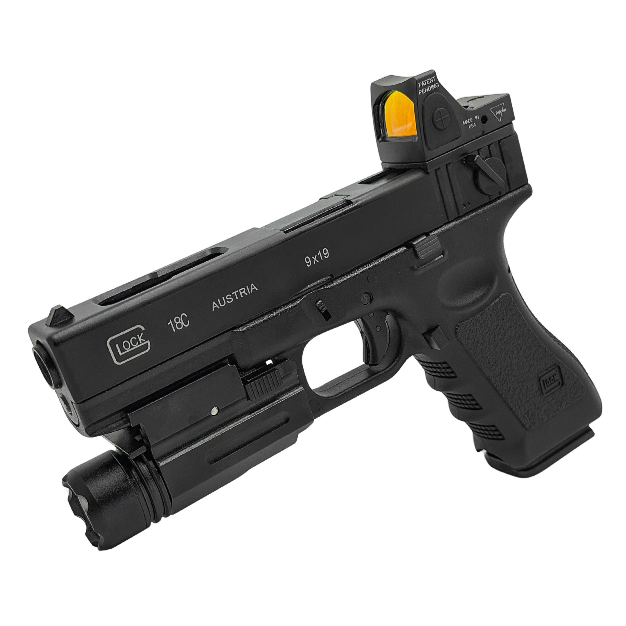 "G18 Auto Tactical" Competition Custom Pistol - Gel Blaster (Metal ...
