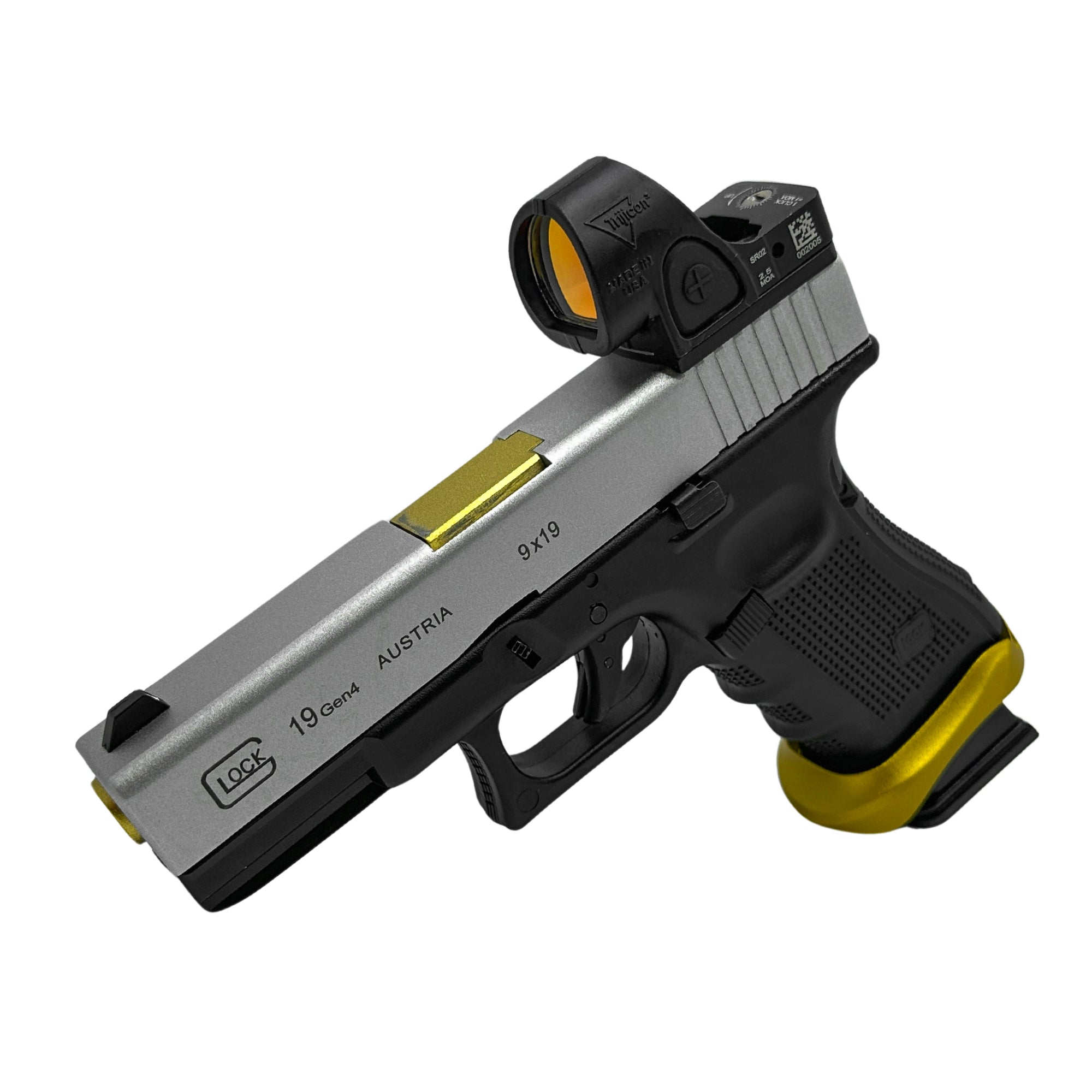 G19 "Silver Strike" Custom Competition Pistol - Gel Blaster – Custom ...