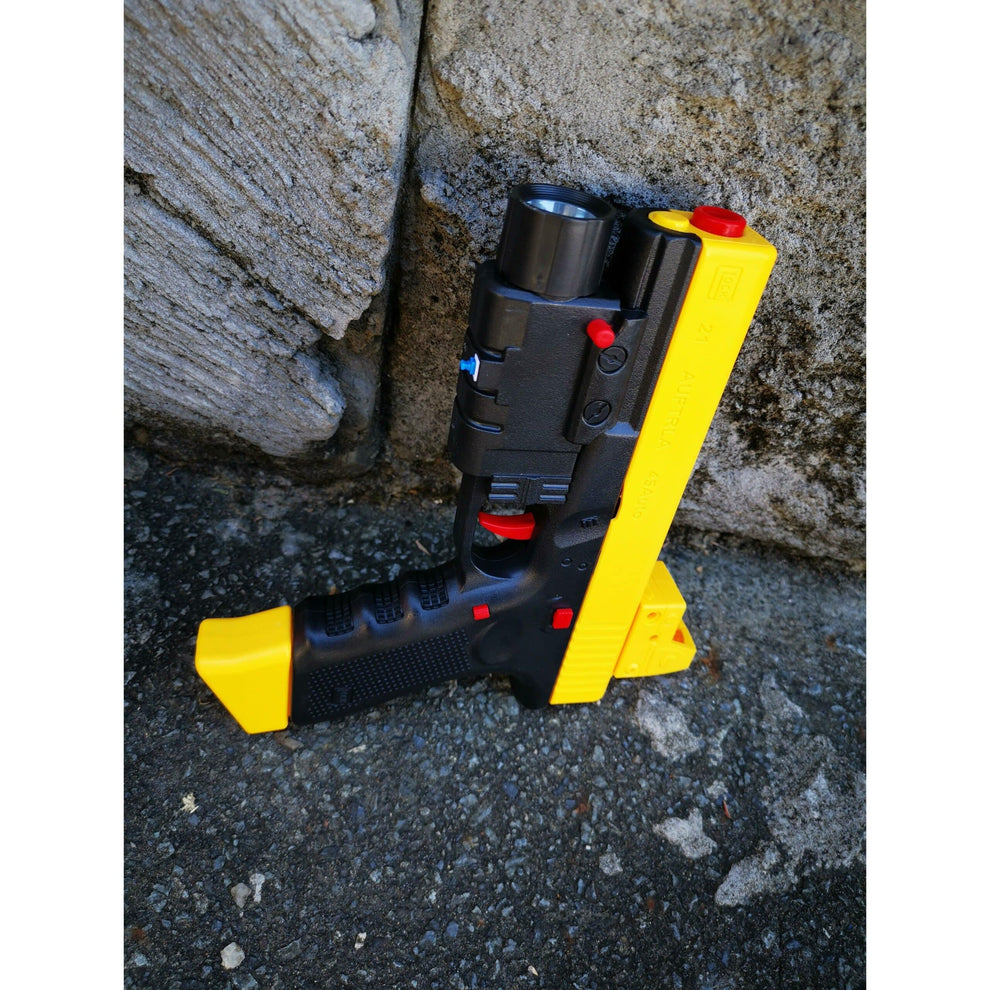 JINMING X2 GLOCK 18 Pistol Gel Blaster With Stick Mag And Drum Mag ...
