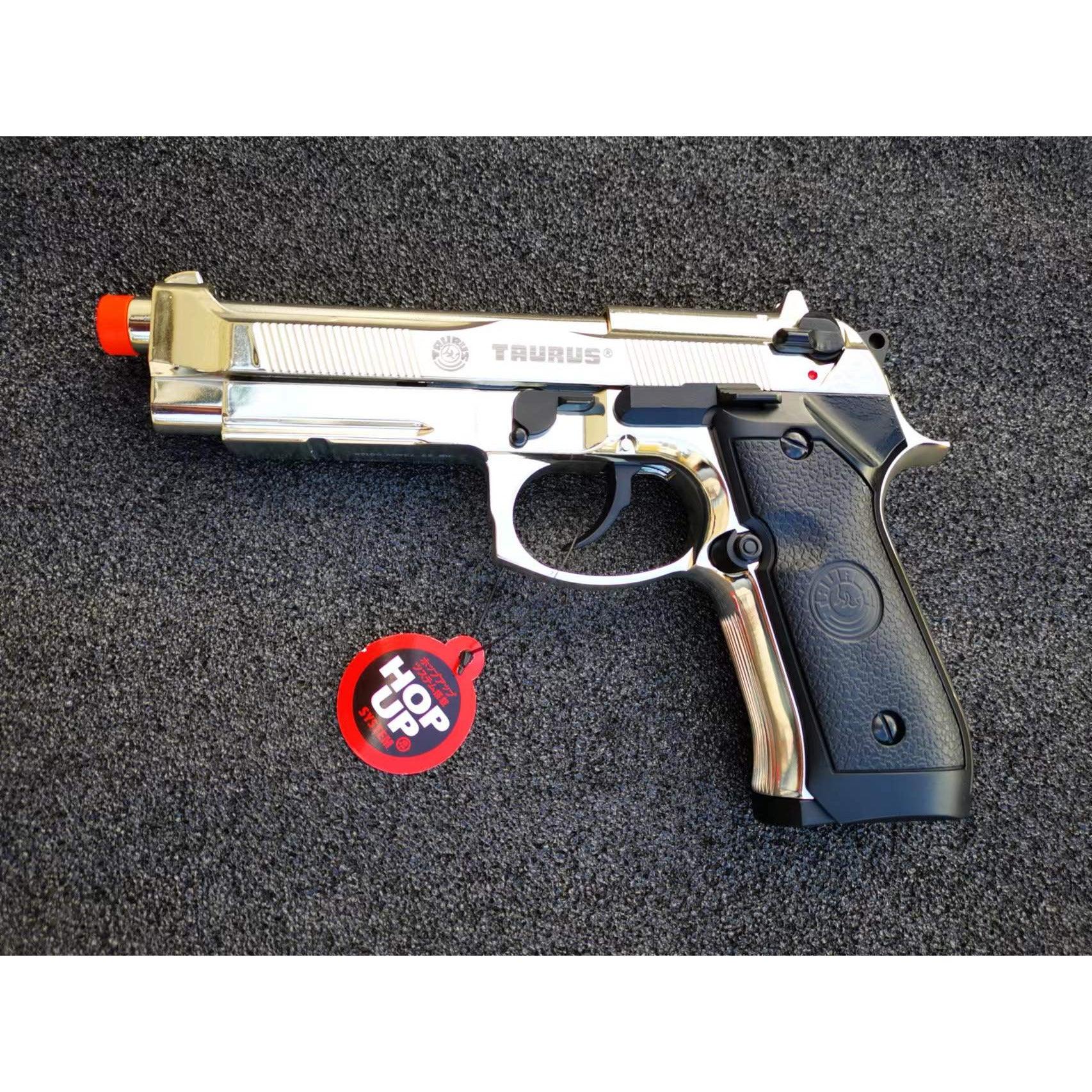 DOUBLE BELL Beretta M92 A1 M9 Gel blaster Gas POWERED Blowback Silver ...