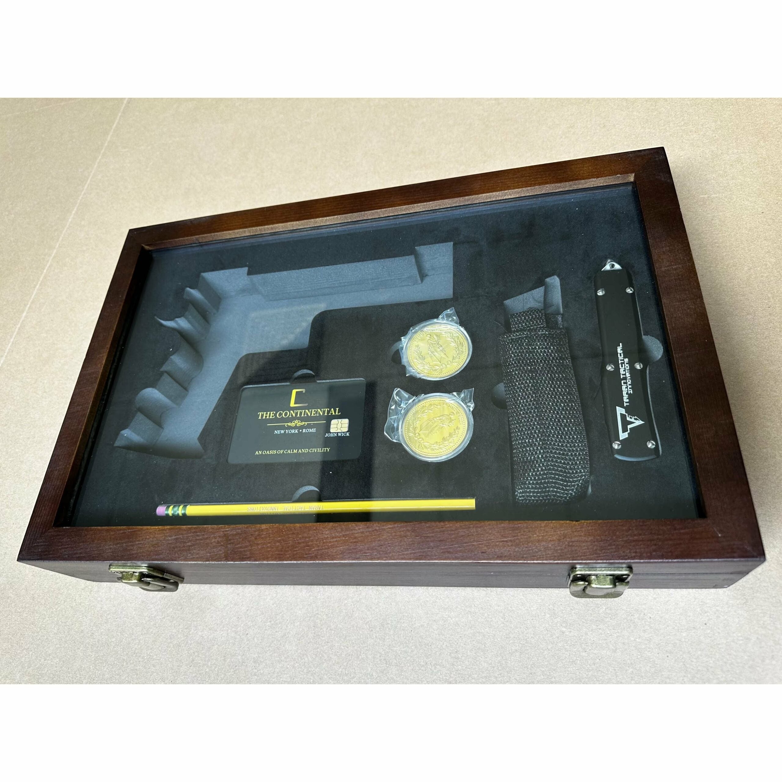 Hi Capa Read Wood With Glass Collectible Case – Custom Gel Blasters